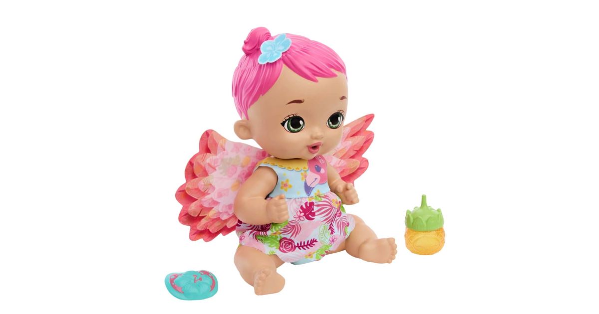 Mattel My Garden Baby™ Miminko plameňák s růžovými vlásky HPD12 ...